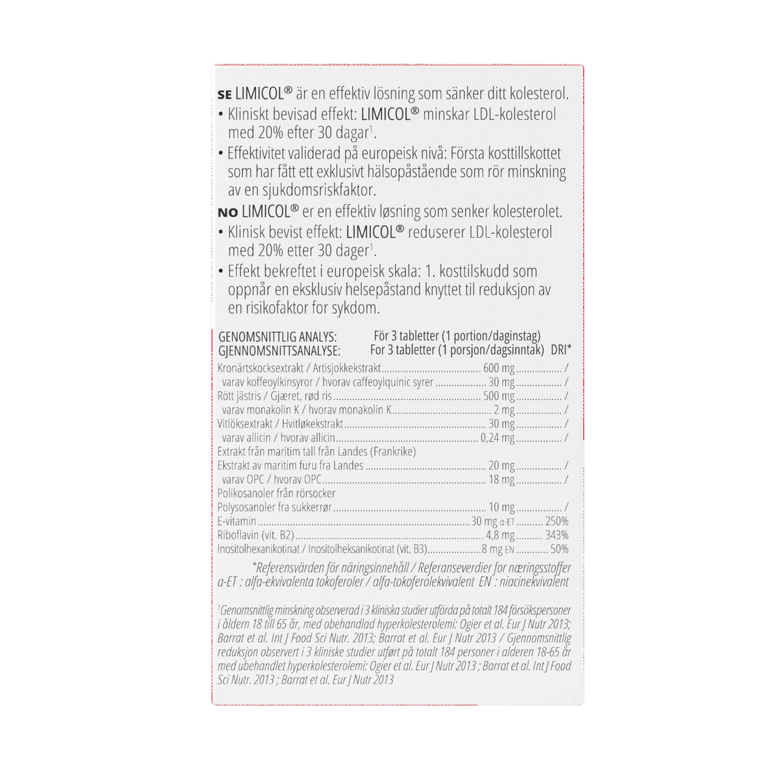 LIMICOL® | Minskar LDL-kolesterolet i blodet på bara 30-dagar – Limicol